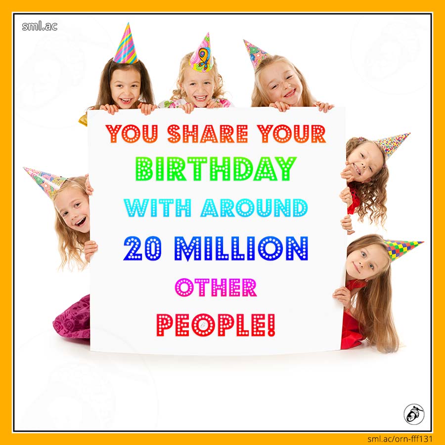 You Share Your Birthday with Around 20 Million Other People! | Small Acorn